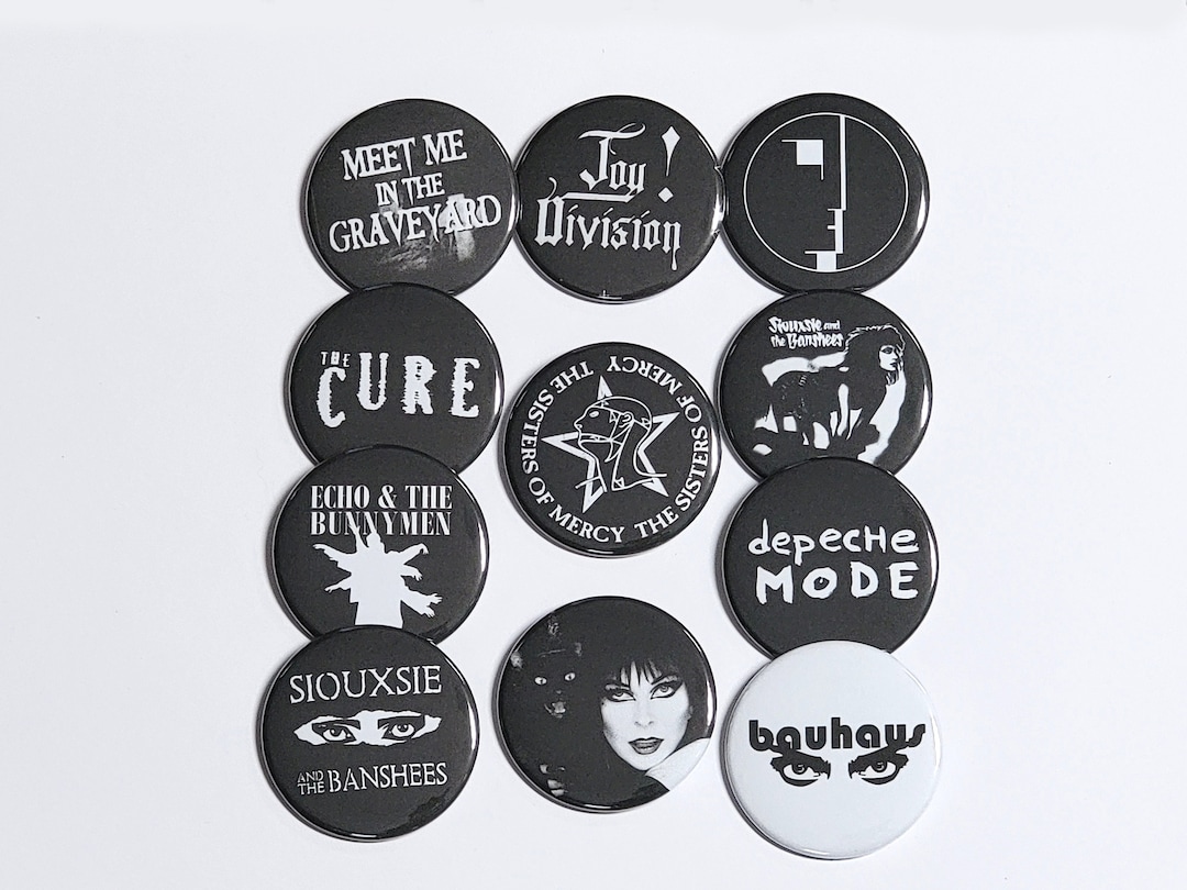 Goth Culture Buttons Pins Siouxsie and the Banshees Pinback the Cure ...
