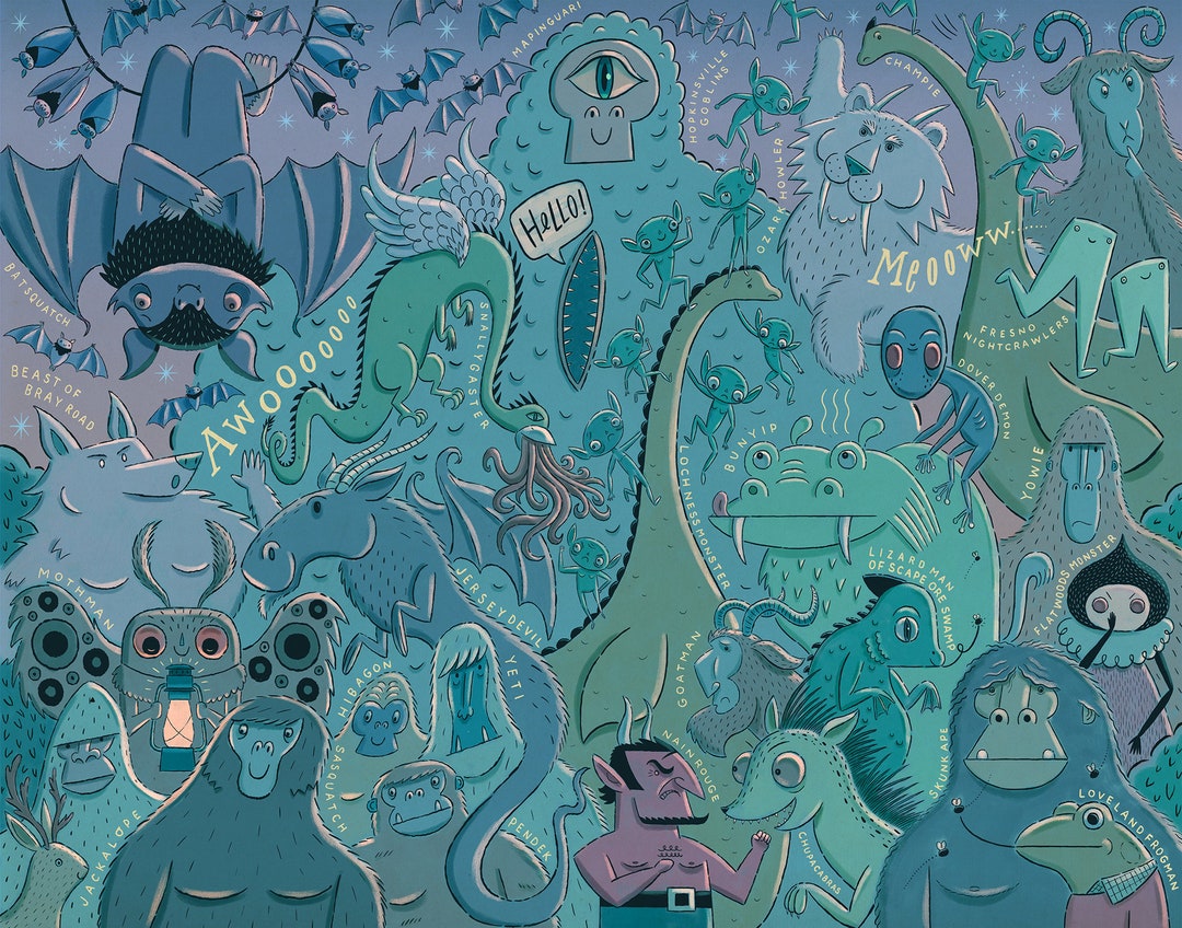 Crazy Cryptids Print - Etsy