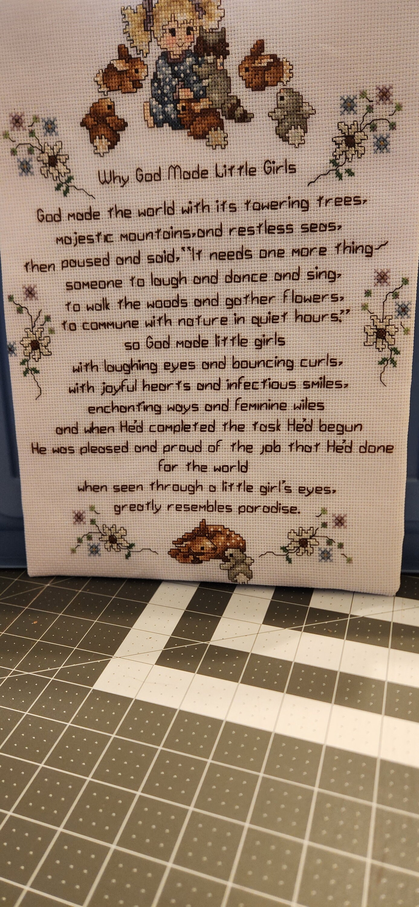 Why God Made Little Girls Sampler/free Shipping - Etsy