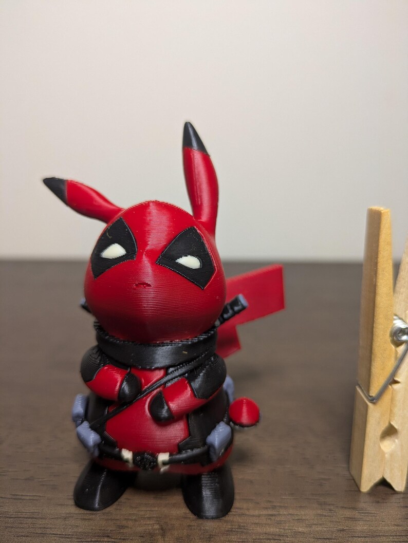 3D Printed Pikapool Pikachu Deadpool Blend - Etsy