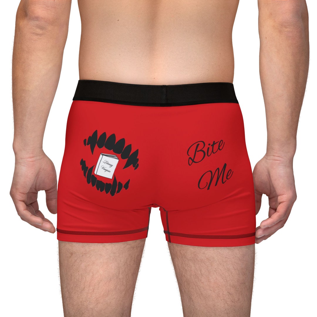 Literary Vampire Logo Boxer Briefs Unisex Bite Me Red Vampire Diaries ...
