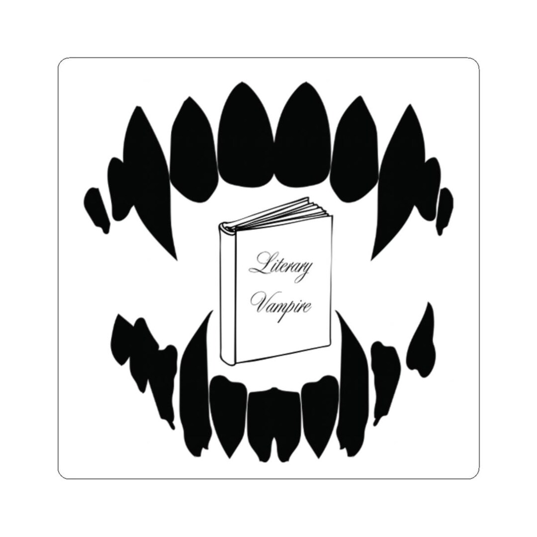 Literary Vampire Logo Sticker - Black - Vampire Diaries True Blood ...