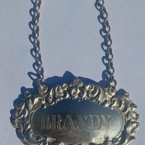 Irish Silver Brandy Decanter Label - Etsy
