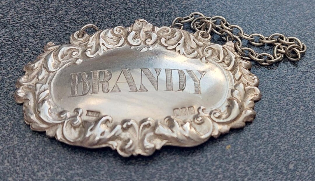 Irish Silver Brandy Decanter Label - Etsy