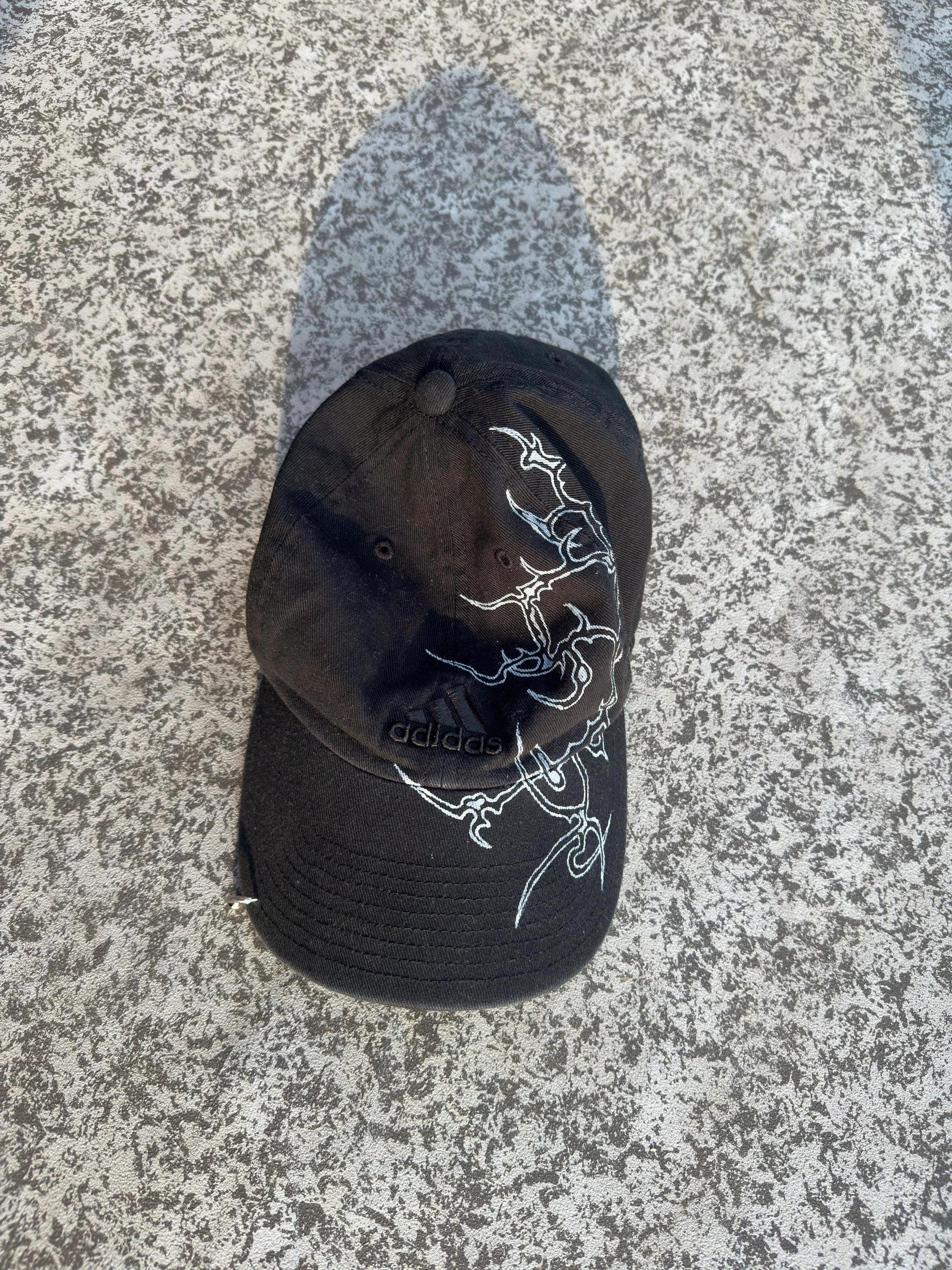 Adidas Logo Sigil Hat in Black, Gothic Cap, Gothic Snapback, Tribal Cap ...