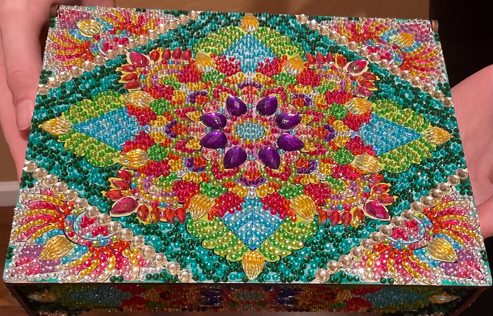 New Diamond Art Mosaic Box Completed by Hand - Etsy