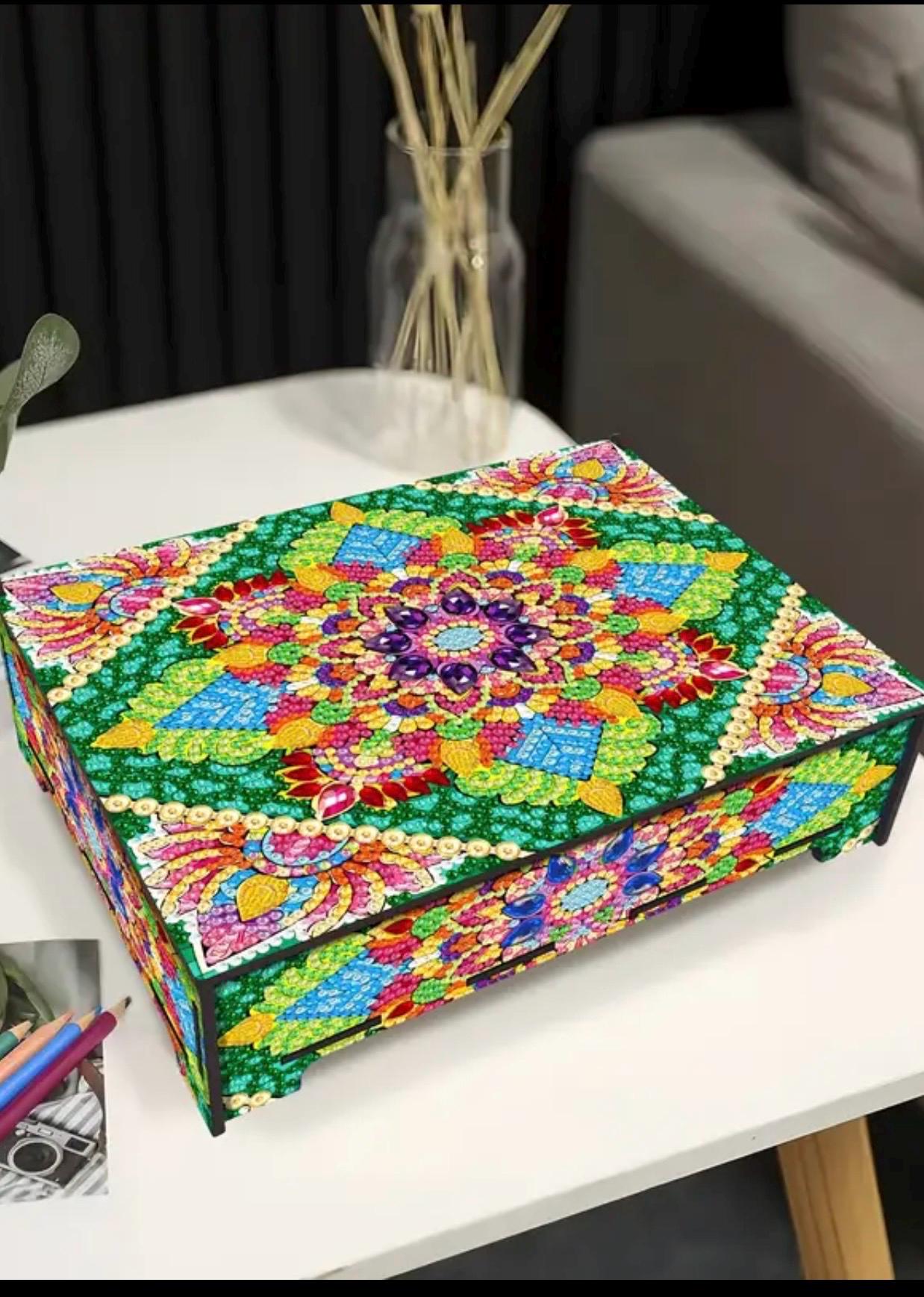 New Diamond Art Mosaic Box Completed by Hand - Etsy