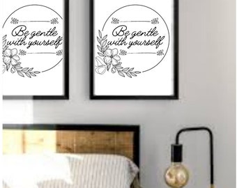 Be Gentle With Yourself Print, Self Love Poster, Self Care Printable ...