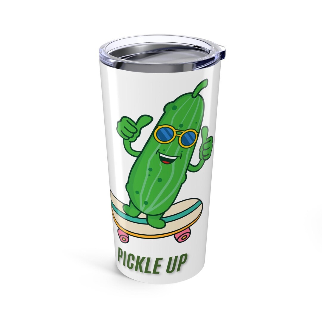 Pickle up Tumbler, Character Design, Skateboard, Pickle Lover Gift ...