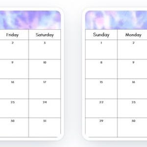 Tie Dye 2025 Monthly Calendardigital Downloadgoodnotes, Printable - Etsy