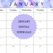Tie Dye 2025 Monthly Calendardigital Downloadgoodnotes, Printable - Etsy