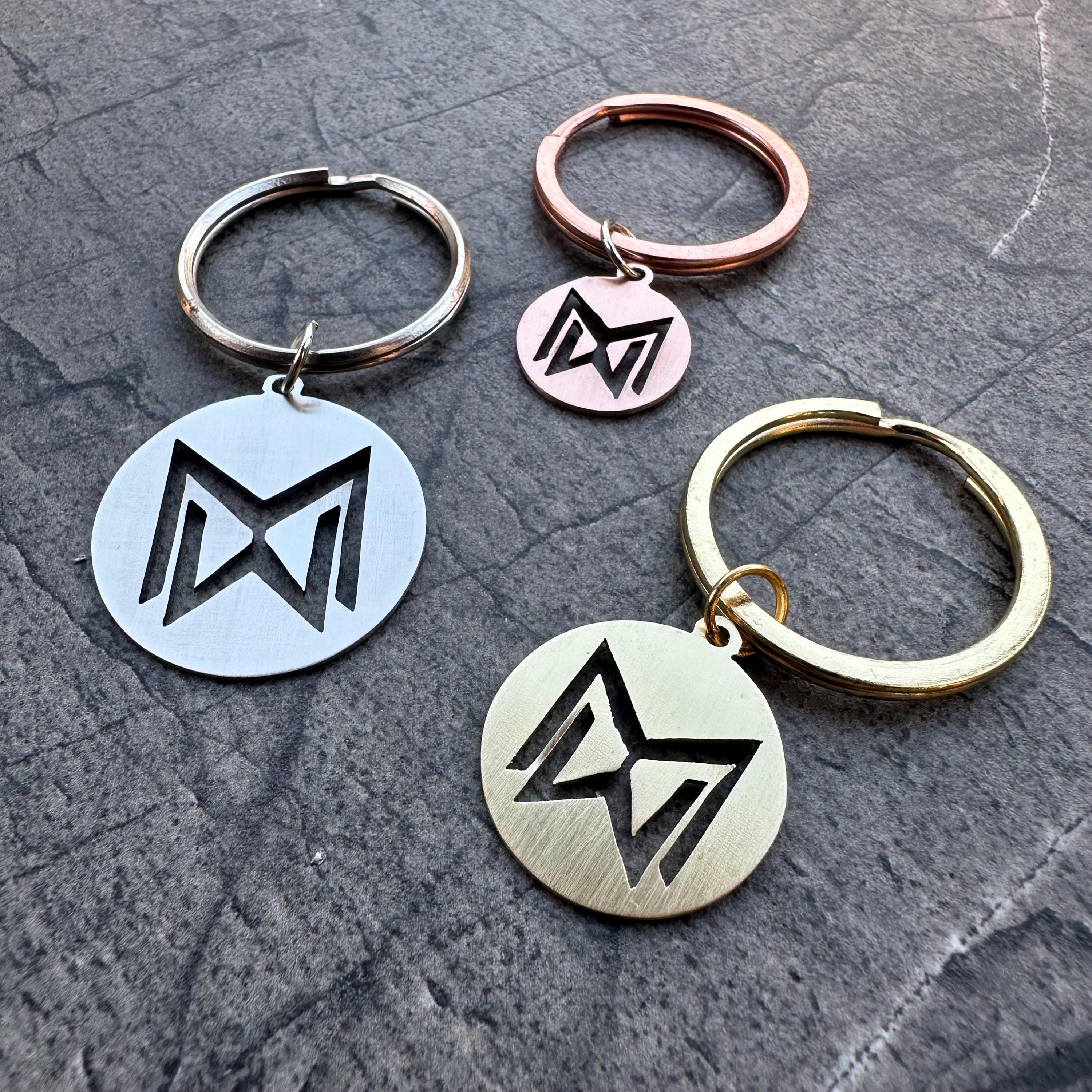Personalized Logo Keychain, Custom Metal Keyring in Stainless Steel ...