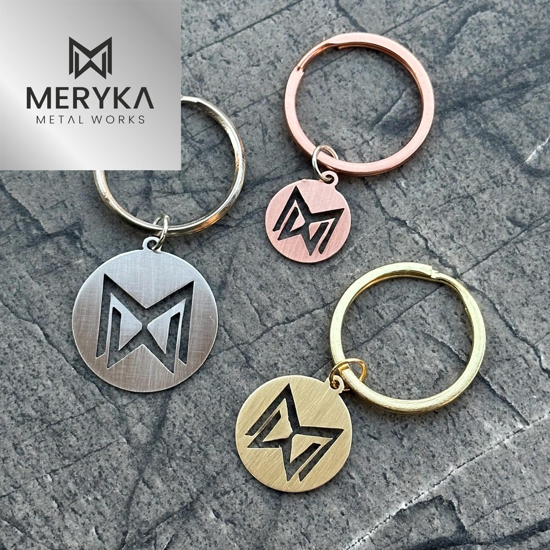 Personalized Logo Keychain, Custom Metal Keyring in Stainless Steel ...