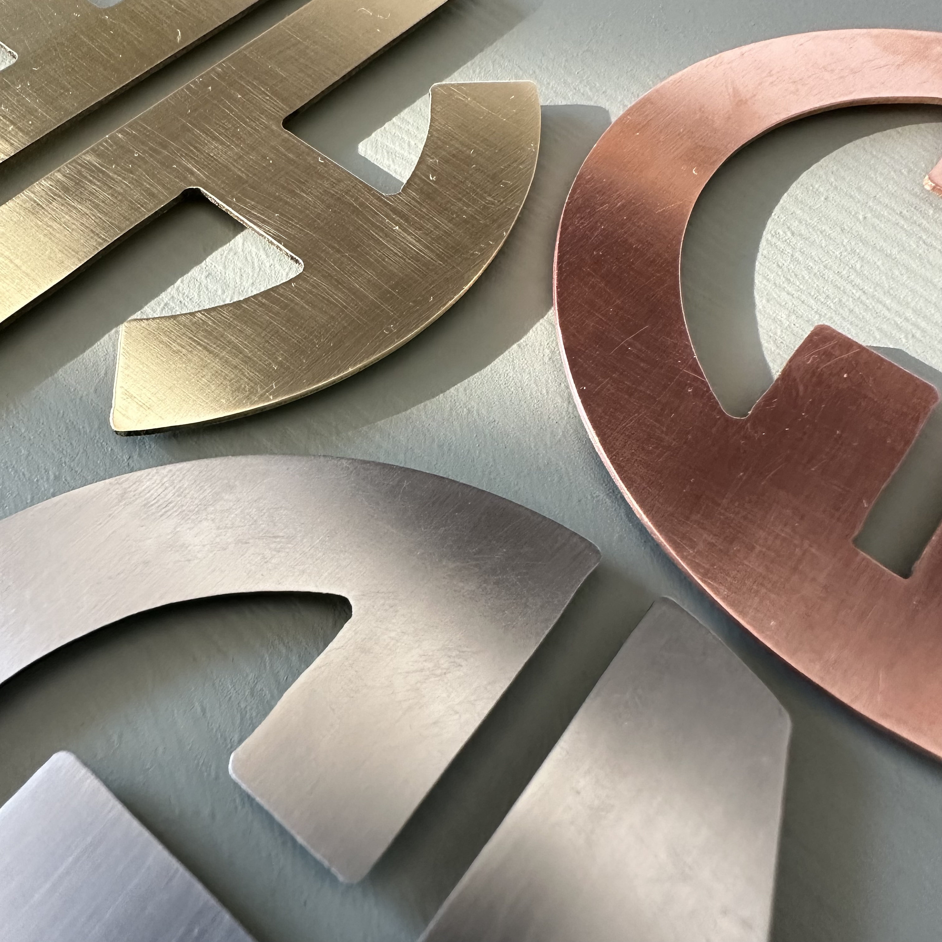 Personalized Metal Coasters - Monogram Design in Stainless Steel, Brass ...