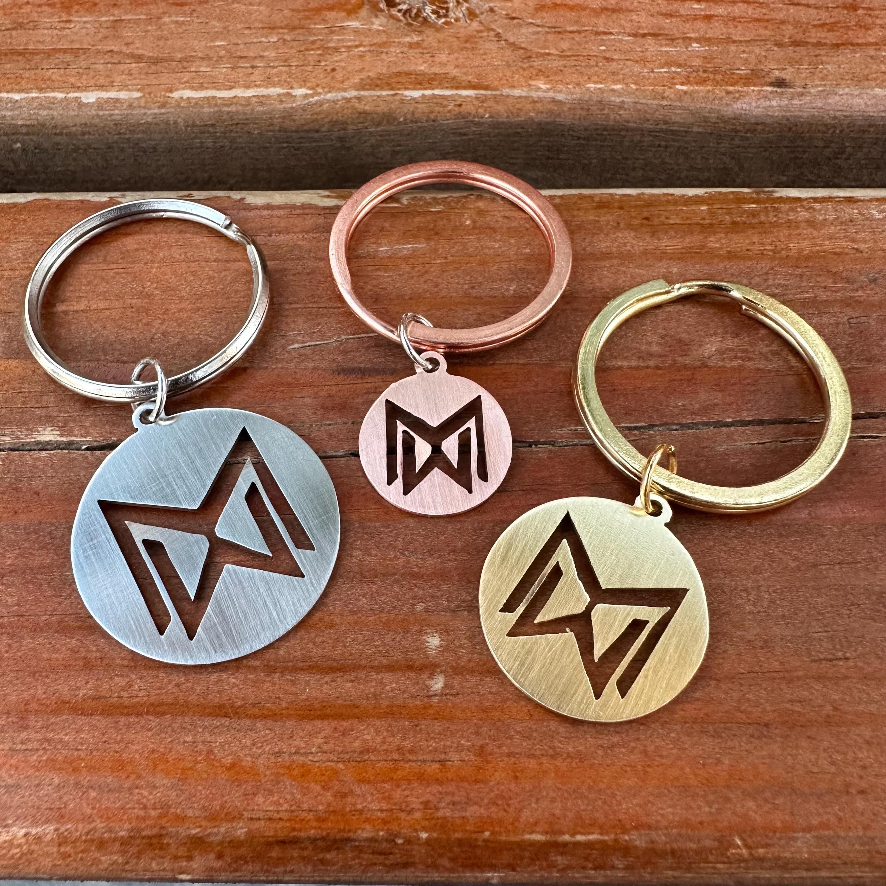 Personalized Logo Keychain, Custom Metal Keyring in Stainless Steel ...