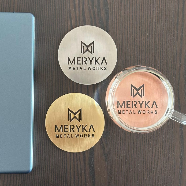 Personalized Logo Coaster, Custom Design Metal Coasters in Stainless ...