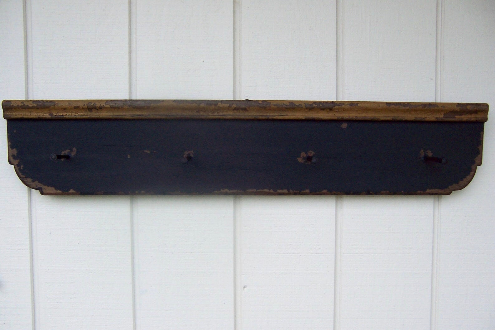 Farmhouse Shelf Rustic Shelf Primitive Wall Shelf Coat Rack Hanging ...