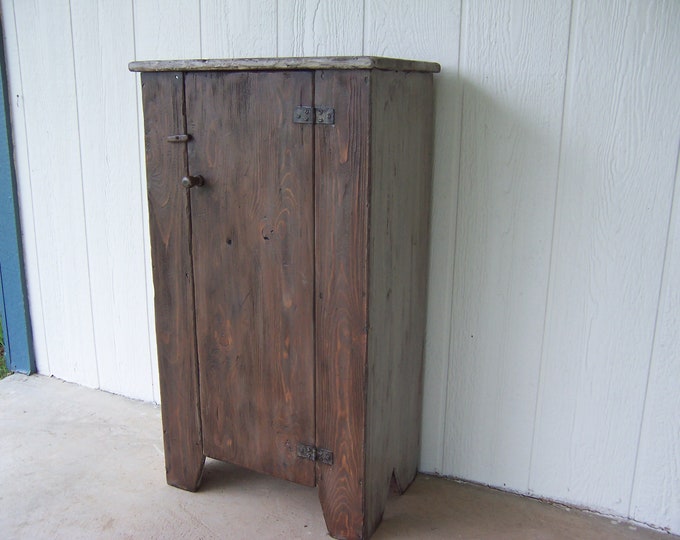 Primitive Cabinet Farmhouse Furniture Rustic Painted Distressed Old ...