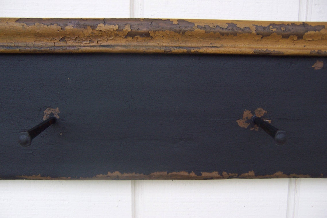 Farmhouse shelf rustic shelf primitive wall shelf coat rack | Etsy