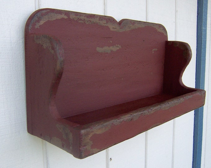Distressed Shelf Farmhouse Shelf Primitive Bathroom Wall Shelf, Hanging ...