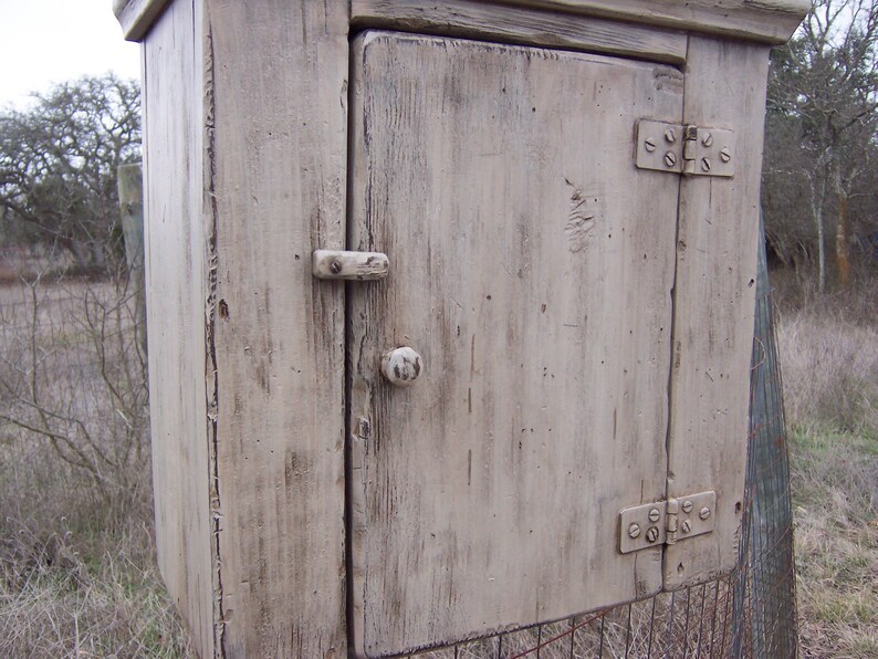 Wall Cabinet Primitive Small Cupboard Shelf Cottage Shabby Chic Hanging ...