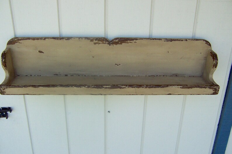 Primitive Shelf Wall Rack Rustic Shelf Shabby Chic Cottage Country ...