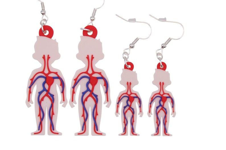 Larger Model! - Anatomical Body Earrings – Bestseller! 3D Printed in 5 ...