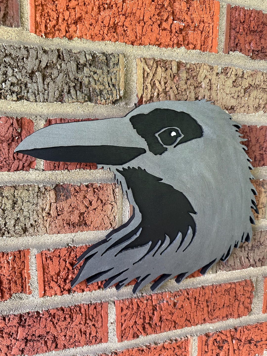 Raven Wall Art - Bird Decor - Decorative Wooden Crow - Etsy