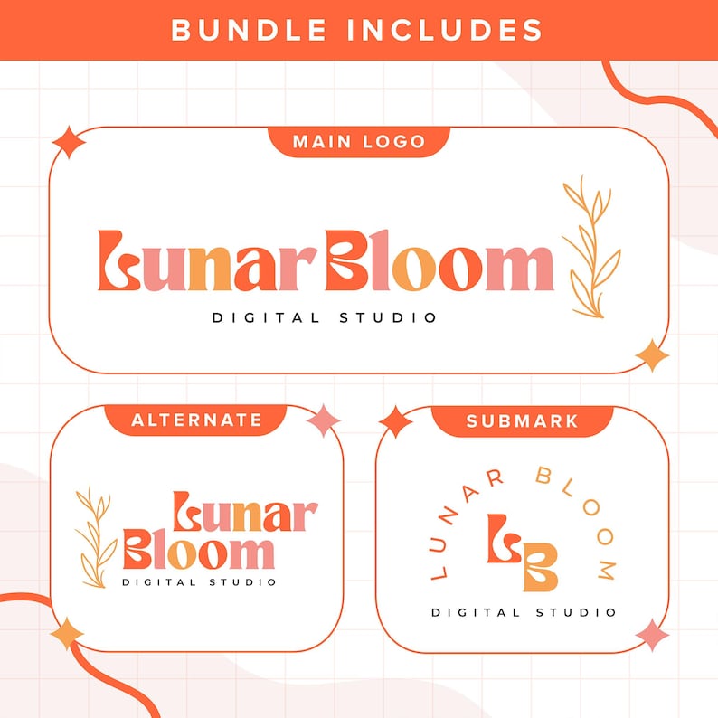 Editable Canva Logo Template Bundle , DIY Branding Kit for Small ...
