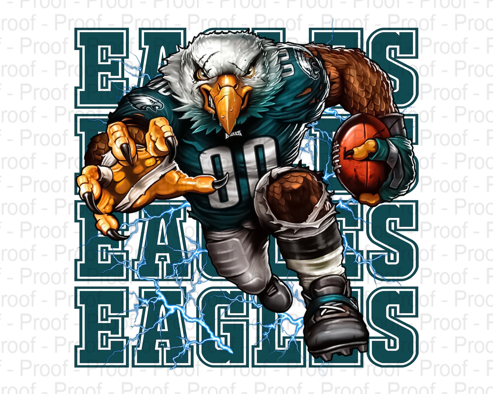 Eagles Football PNG, Digital Download - Etsy