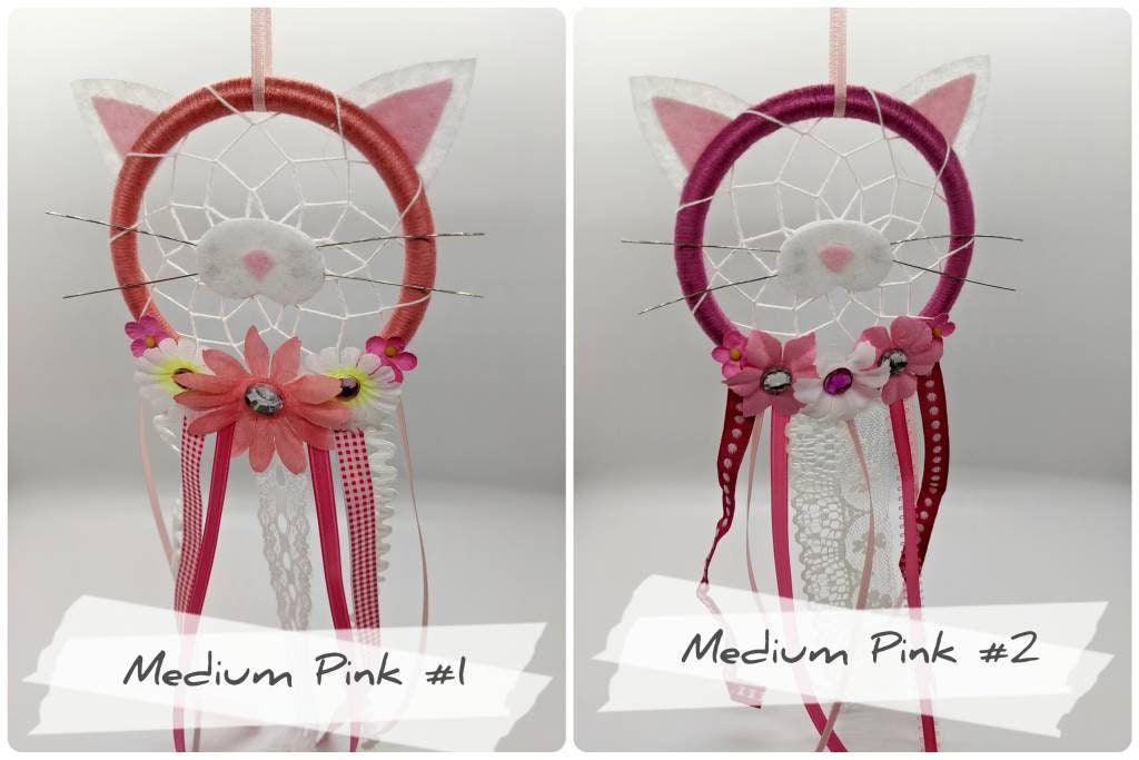 Small Kitty Cat Dream Catcher MORE COLORS ADDED Pink, Yellow, Blue ...