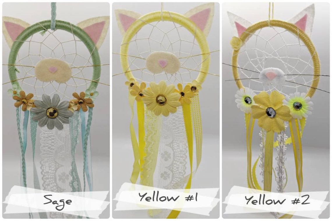 Small Kitty Cat Dream Catcher MORE COLORS ADDED Pink - Etsy