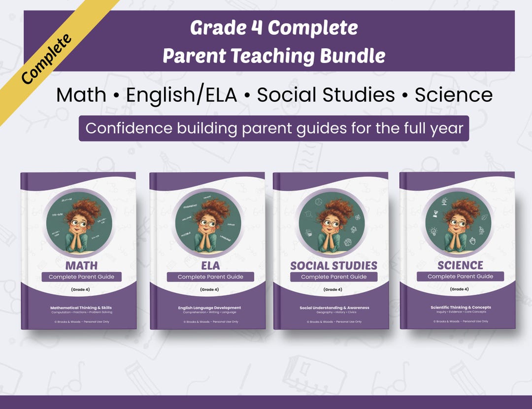 Grade 4 Math ELA Science Social Studies Homeschool Support - Common ...