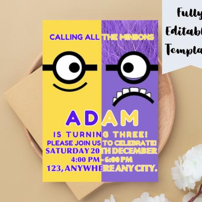 Paarse minion - Etsy Nederland