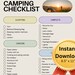 Camping Checklist | Packing List | Digital Download | Printable PDF - Etsy