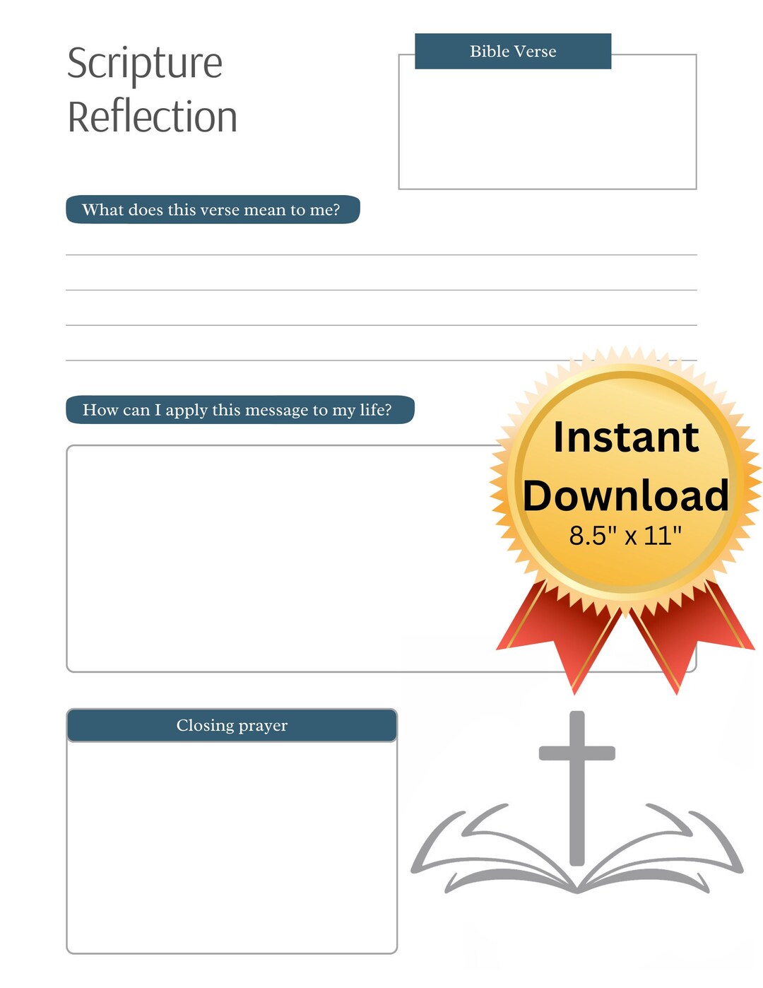 Scripture Reflection - Bible Study - Journaling - Digital Download ...