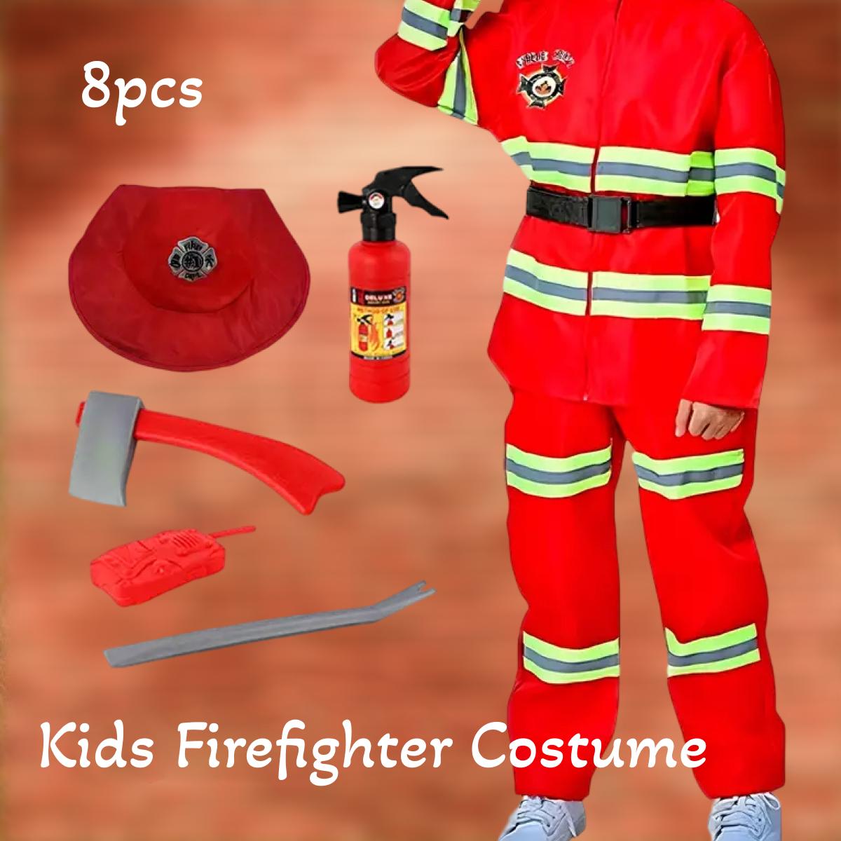 Kids Firefighter Costume Toddler Firefighter Costume Kids Costume ...