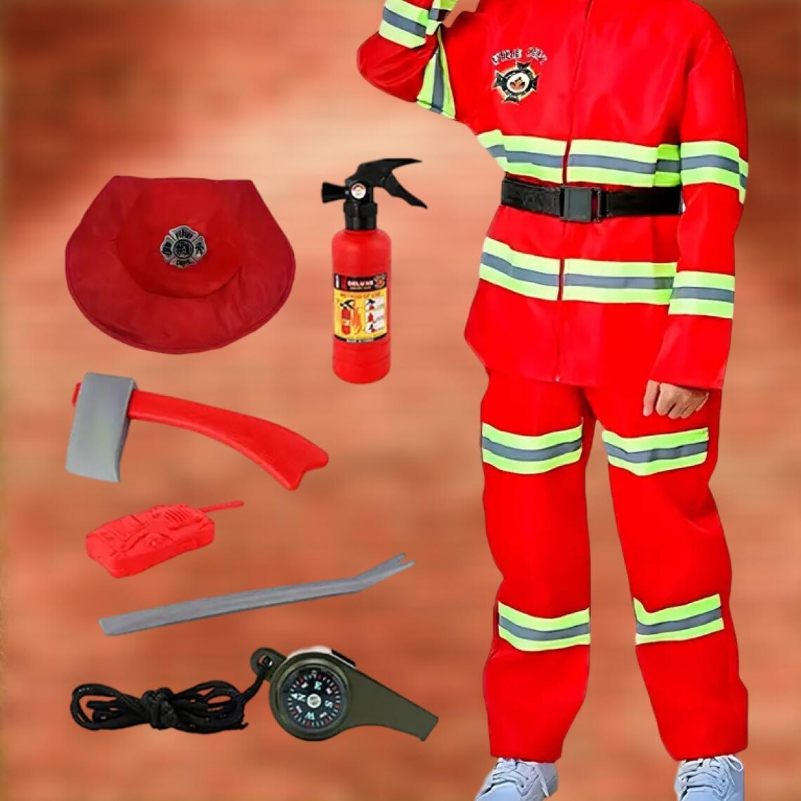 Kids Firefighter Costume Toddler Firefighter Costume Kids Costume ...