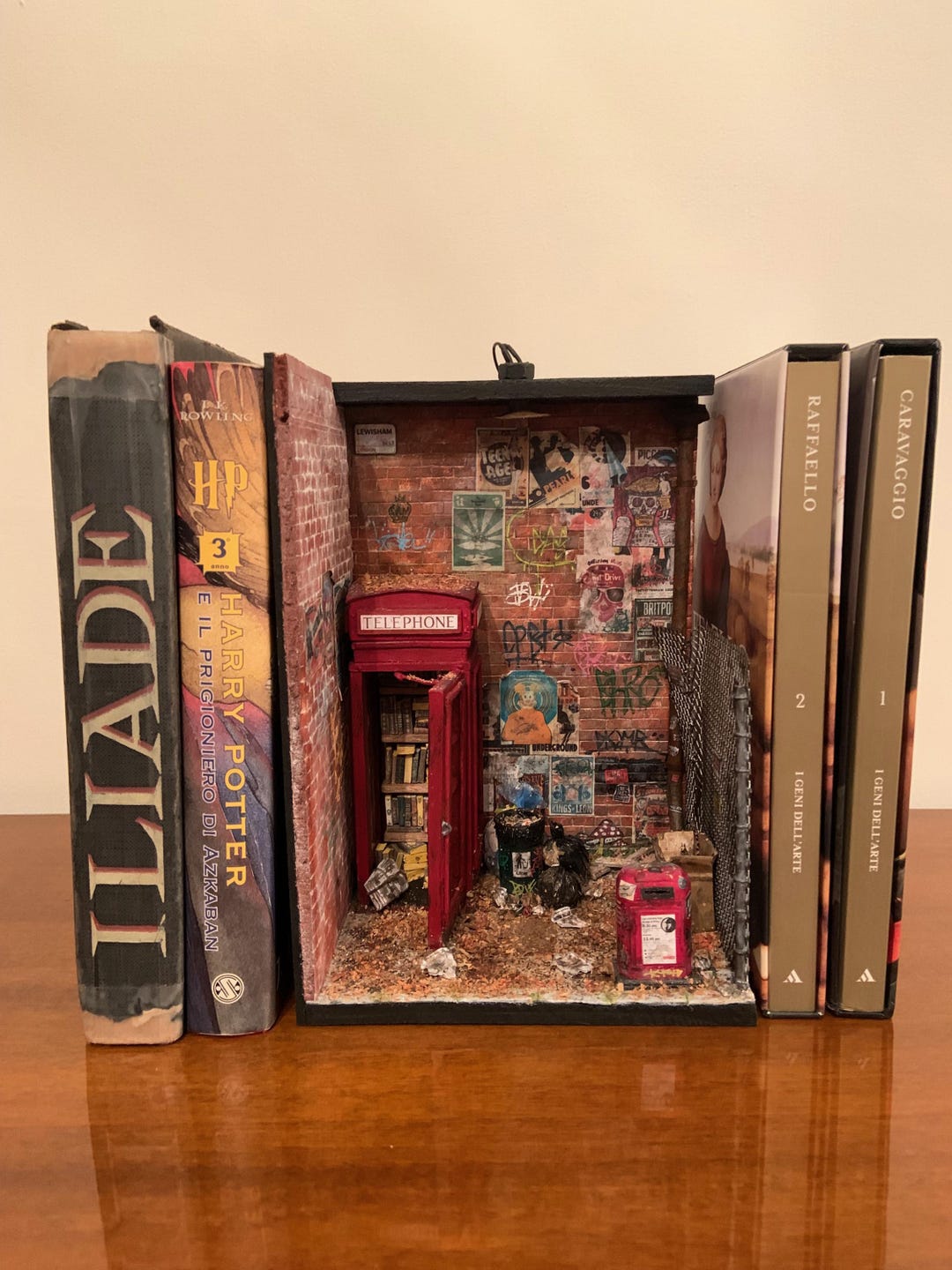 London Street Diorama Book Nook - Handmade Miniature With Secret ...