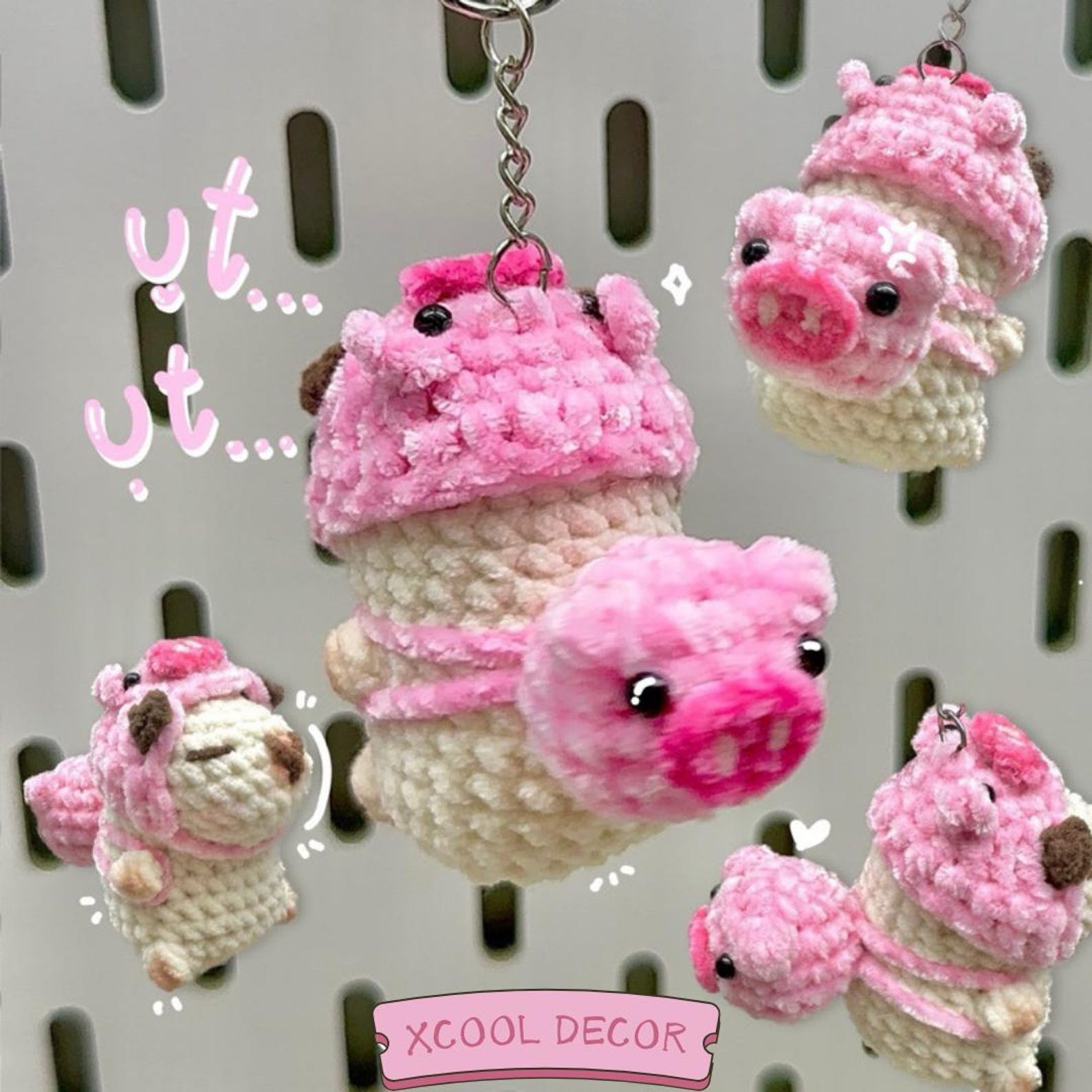 Crochet Capybara With Bag Keychain, Crochet Amigurumi Capybara, Crochet ...