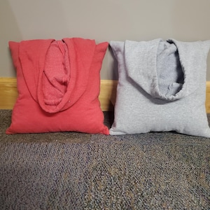 Pillows Made From Your Hoodie Sweatshirt or Button Down Pocketed Shirts ...