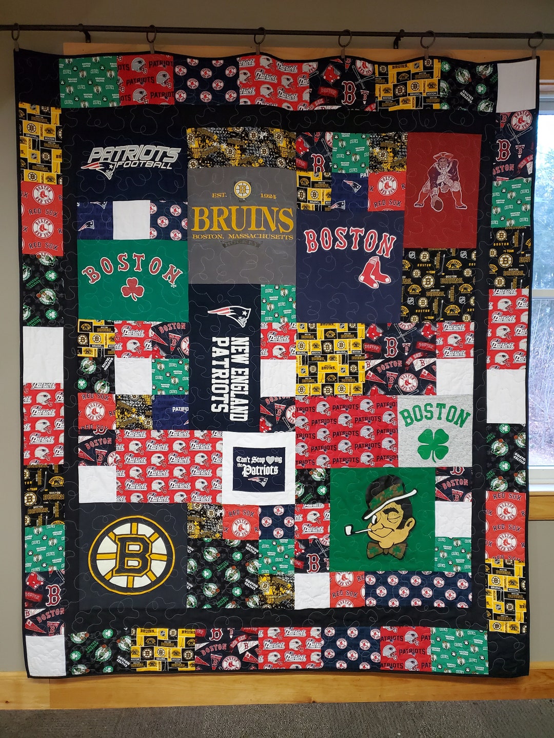 Made to Order Sports Team Quilt: Handmade Cotton Throw, Any Size - Etsy