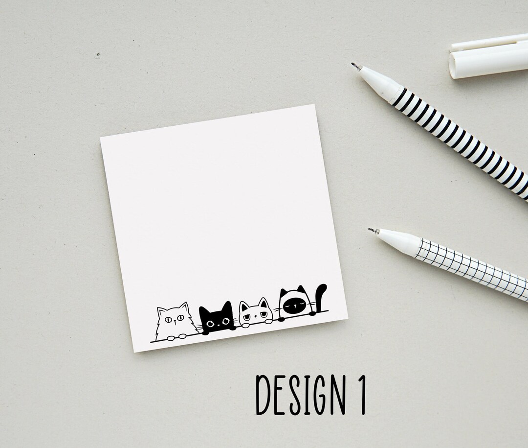 Cat Post It Notes, Cat Post-it Notes, Cat Sticky Notes, Cute Post It ...