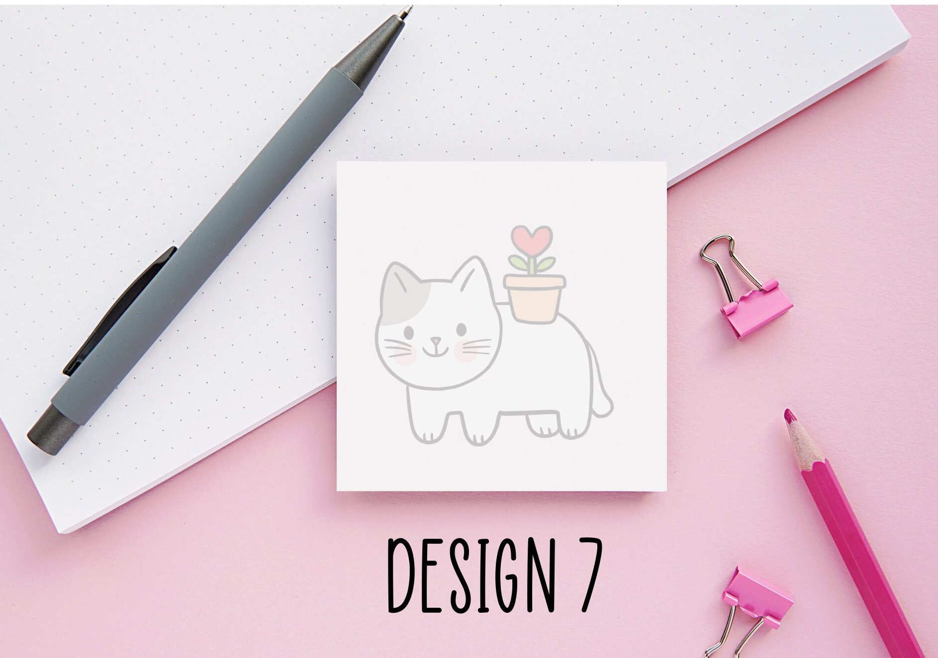 Cat Post It Notes, Cat Post-it Notes, Cat Sticky Notes, Cute Post It ...