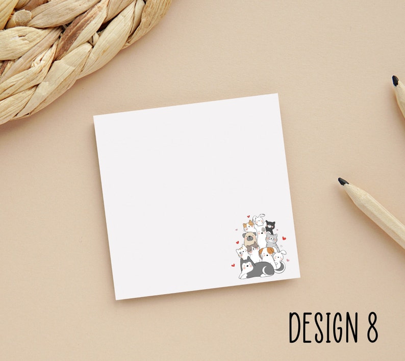 Cat Post It Notes, Cat Post-it Notes, Cat Sticky Notes, Cute Post It ...