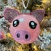 Pink Glitter Pig Ornament: Farm Animal Christmas Decor - Etsy