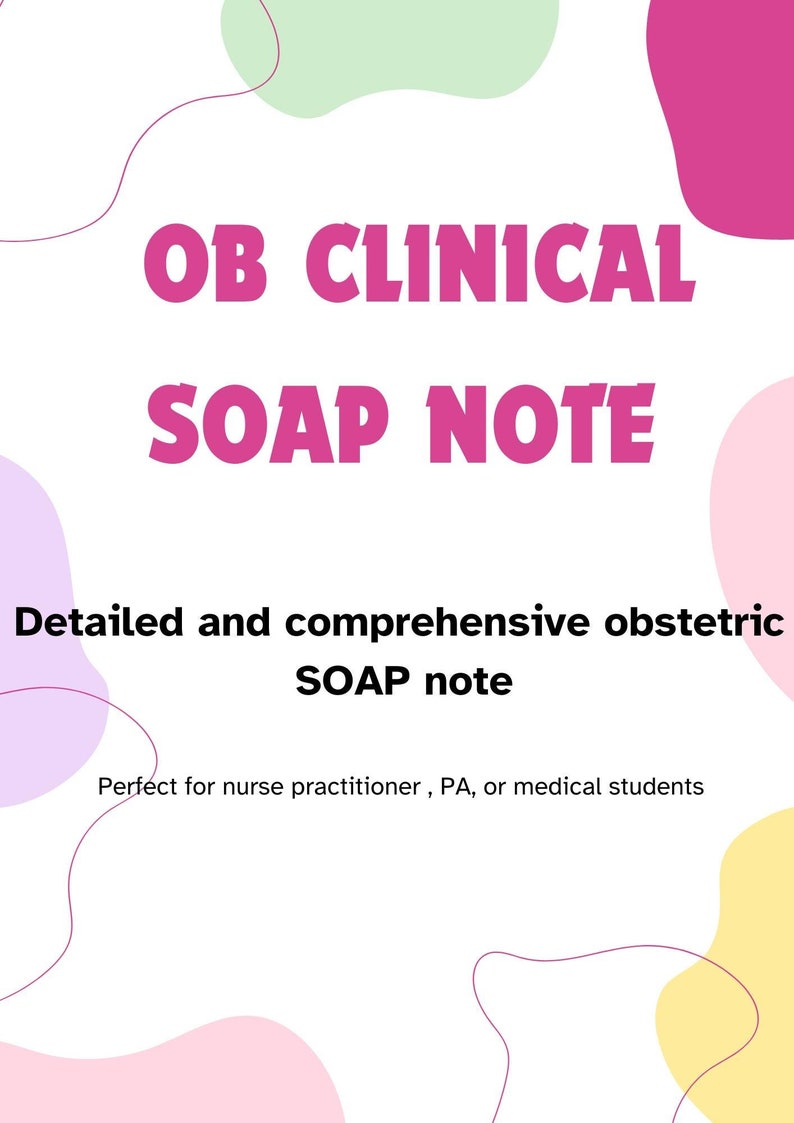 OB Clinical SOAP Note - Etsy