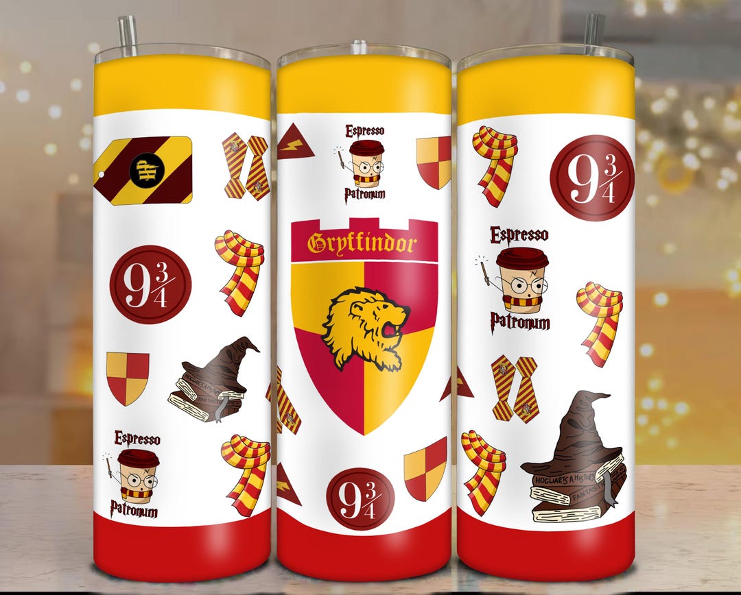 Gryffindor Design Wrap , Digital File for Sublimation , 20 Oz Skinny ...