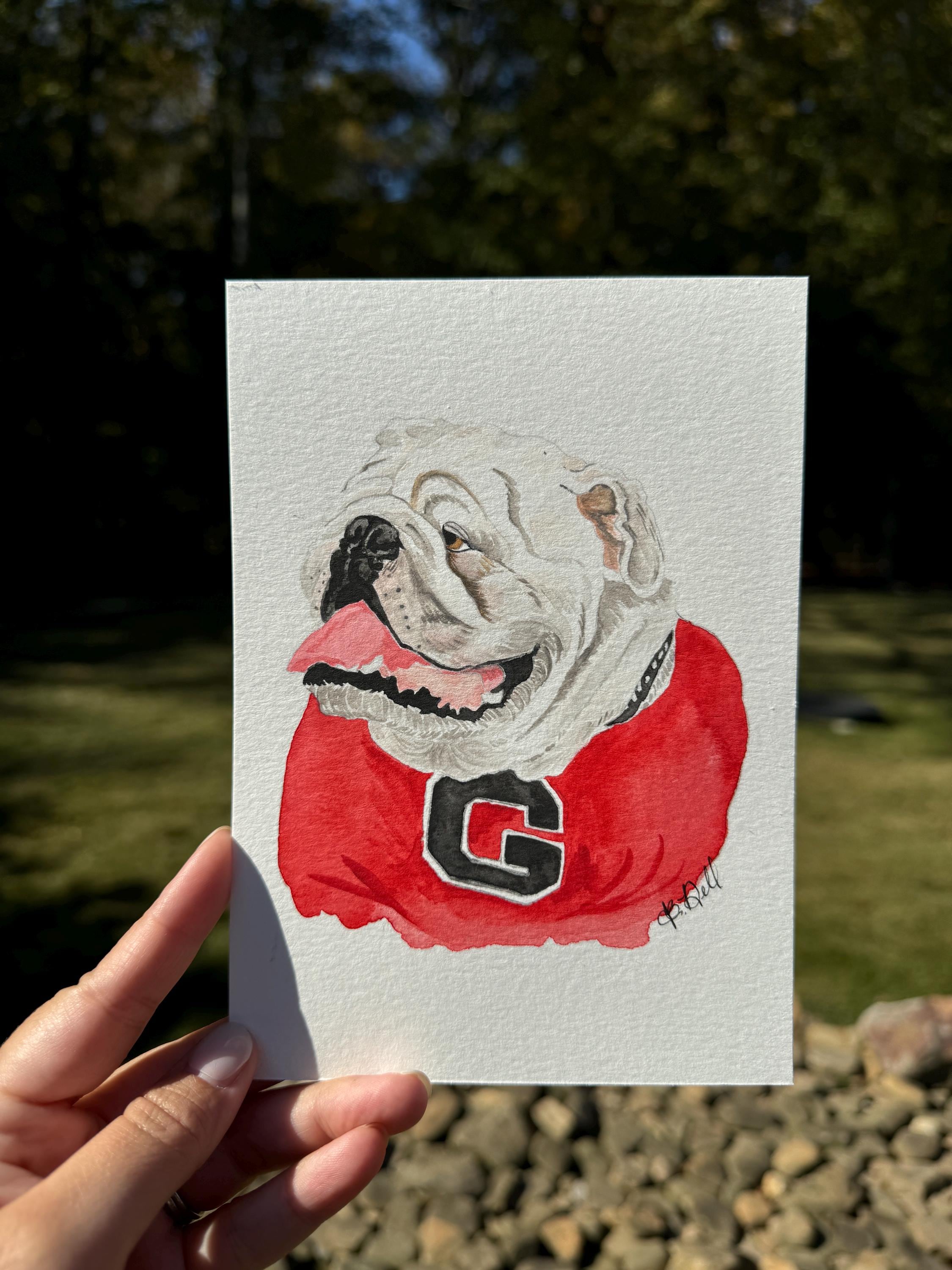Georgia Bulldog PRINT - Etsy