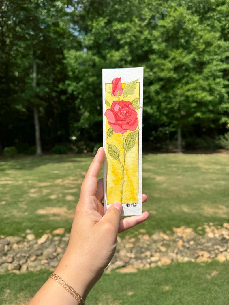 Personalized Birth Flower Book Mark - Etsy